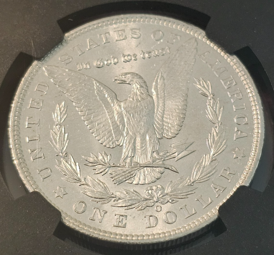 1904 O MORGAN DOLLAR $1 ORIGINAL BAG FRAGMENT NGC MS63 - Custom Slab ...