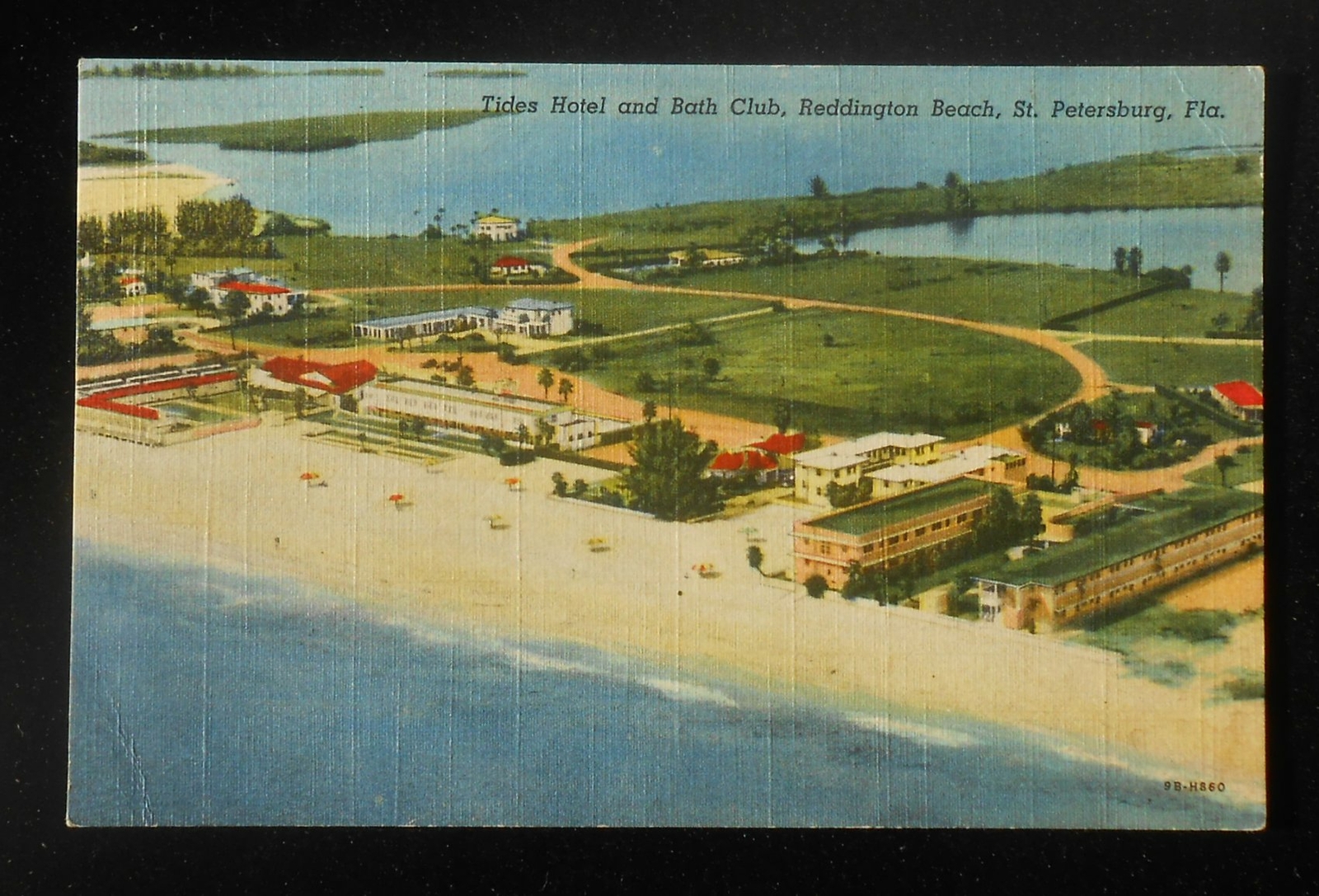 1940s Aerial View Tides Hotel and Bath Club Redington Beach FL Pinellas ...