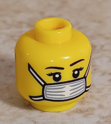 LEGO Face Mask Head Hospital Doctor Nurse CNA Orderly Surgery Eyelashes ...