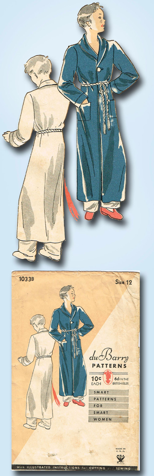 1930s Vintage Du Barry Sewing Pattern 1033 Little Boys Depression Era ...