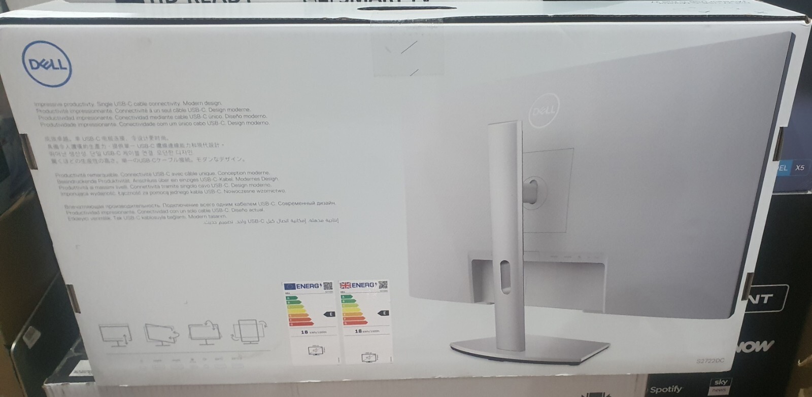 Dell S2723HC USB-C 27 Inch Full HD (1920x1080) Monitor, 75Hz, 27 Inch ...