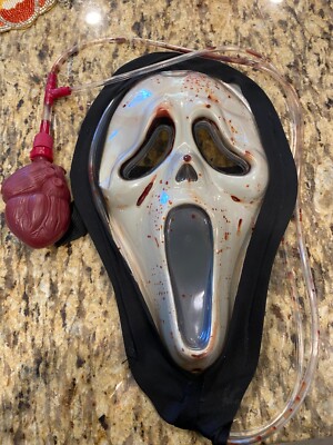 Adult Bleeding GhostFace Mask Scream with Blood Pump (Doesn't work) | eBay