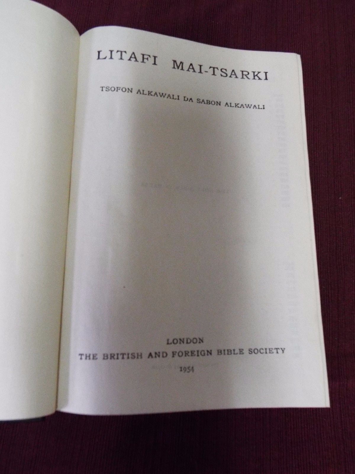 1954 Litafi Mai - Tsarki African Bible - Hausa Language | eBay