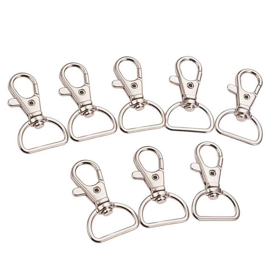 60 Packs Pet Tag Quick Clips Portable Plating Metal Rope Tag Clip for ...