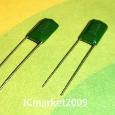 100 PCS 2A223J DIP-2 Polyester Film Capacitors 100V 0.022uF 22nF 2A223 ...