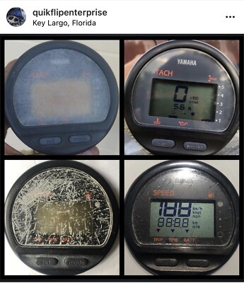 YAMAHA Outboard Gauge/Cluster Lcd Repair Service 6Y5 Speed Tach Fuel ...