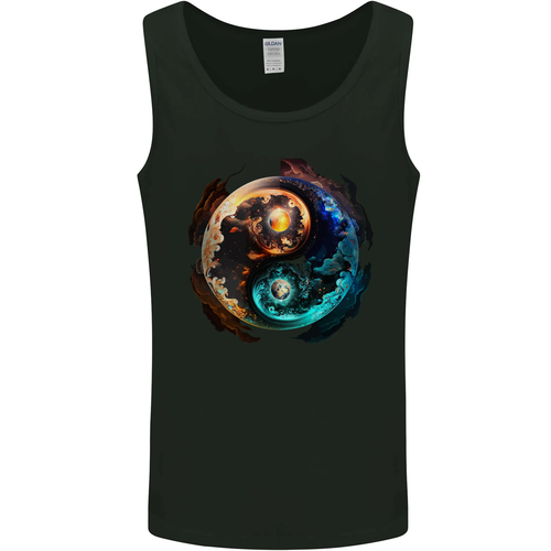 Yin Yang Planets Space Universe Astronomy Mens Vest Tank Top | eBay