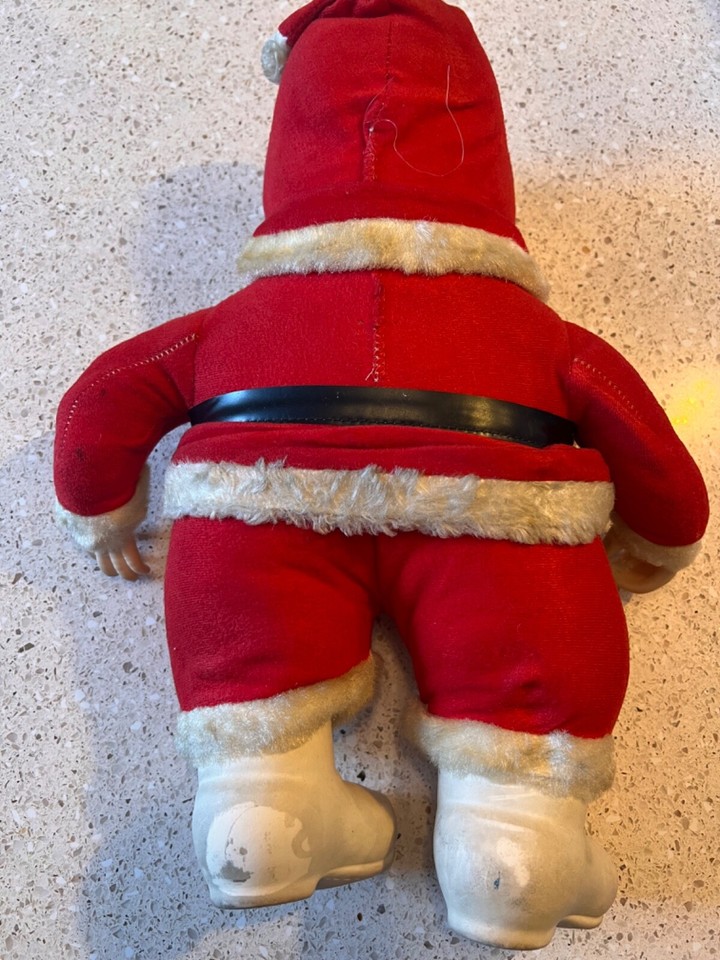 RareVintage Rushton Co. Santa Claus plush Christmas doll with rubber ...