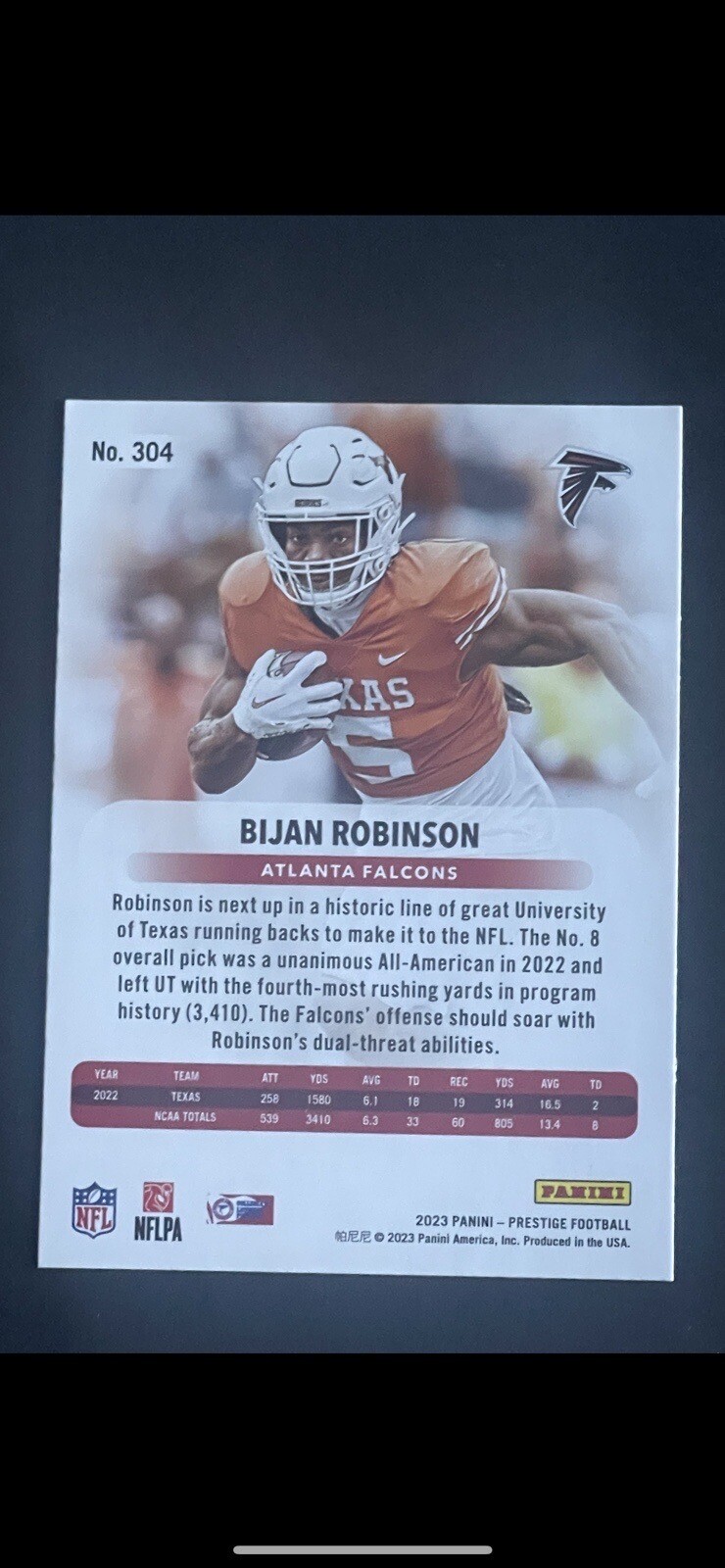 2023 Panini Prestige - Rookies Xtra Points Galaxy #304 Bijan Robinson ...