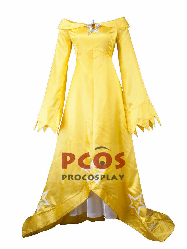 Light Yellow Super Mario Galaxy Wii U Rosalina & Luma Cosplay Costume ...