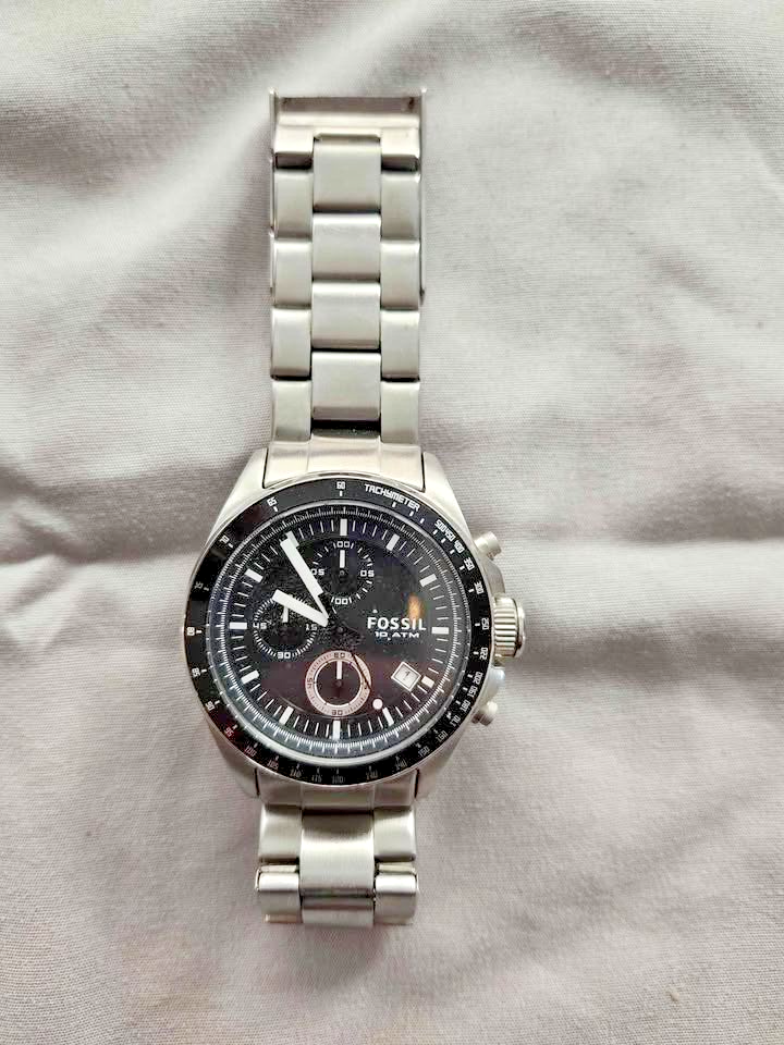 Fossil Men's Decker Quartz Stainless Stell Chronograph Watch | eBay