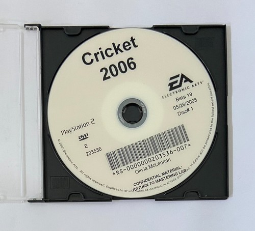 EA Sports Cricket 2005 Beta - Sony PlayStation 2 - PS2 Pre-release code ...