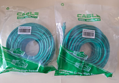 2 X 15M CAT6 Network Ethernet LAN Cable Roll UTP Lead Core Free ...