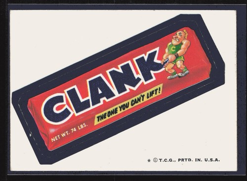 1974 Topps Wacky Packages 5th Series Clank Candy Bar Tan Back | eBay