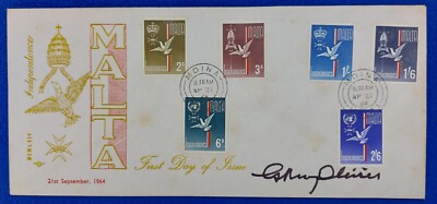 1964 Malta Independence FDC #SIGNED BY Former Prime Minister GORG BORG ...