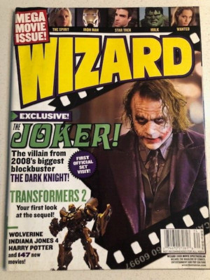 Wizard Magazine Batman Dark Knight Joker Heath Ledger Cover Mega Movie ...