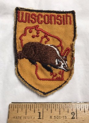 State of Wisconsin WI Badger Souvenir Embroidered Travel Patch Badge | eBay