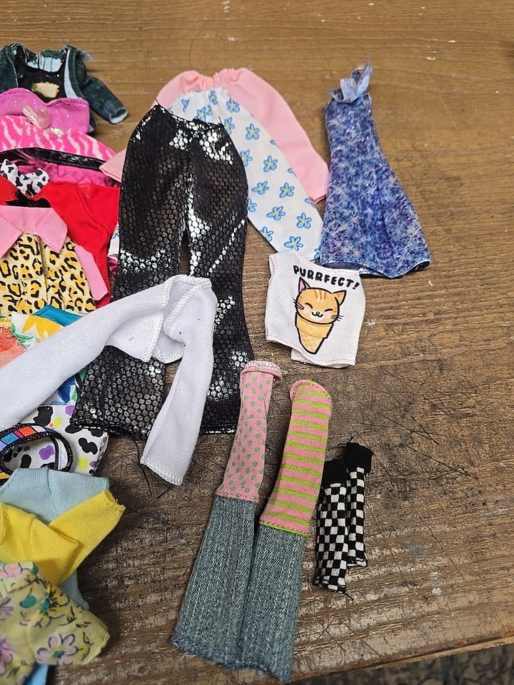 Mega Lot #1 Unbranded Unlabeled Clothes For Barbie Size Dolls 80 Pieces ...