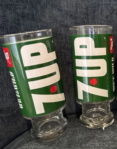 Vintage 7UP Glass Set - Set of 2 Collectible Glasses | eBay
