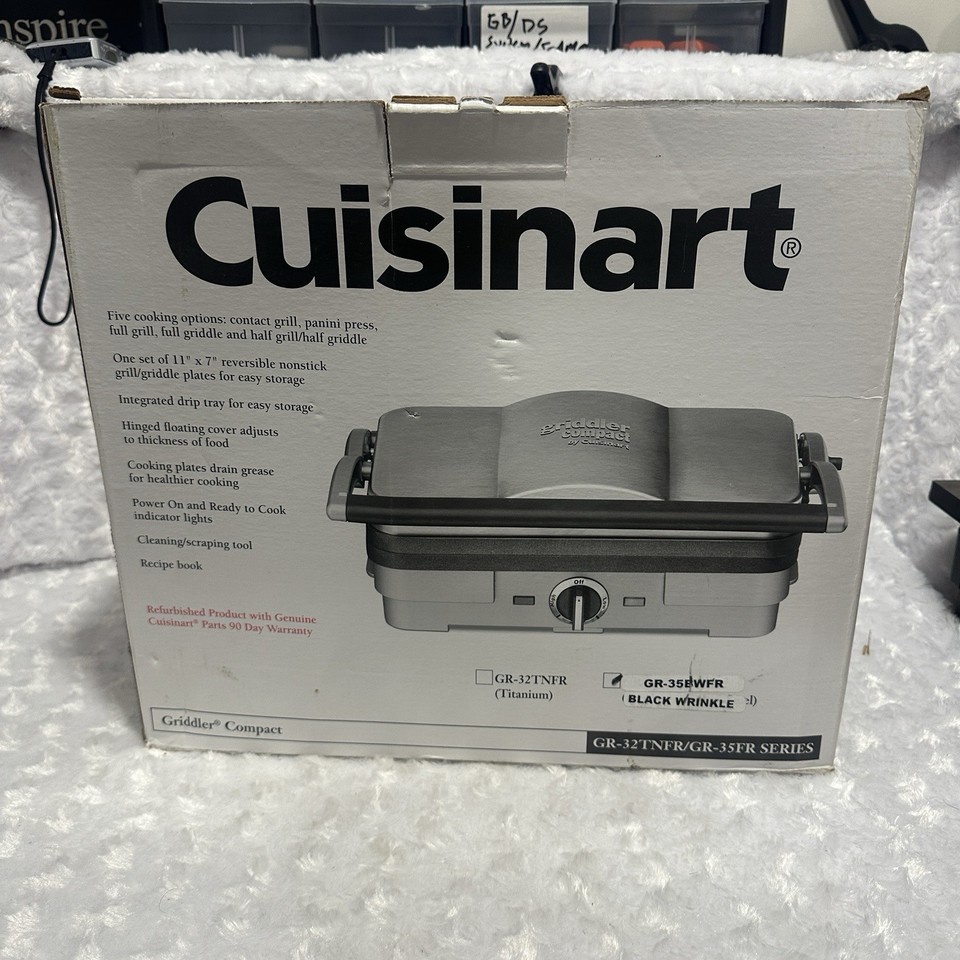 Cuisinart Griddler Compact GR-35 Indoor Countertop Grill Panini Press NEW in Box | eBay