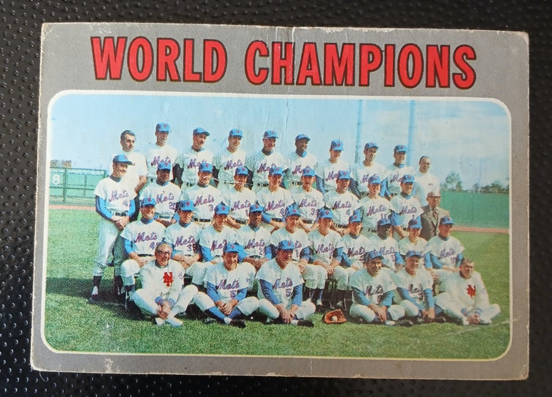 1970 - TOPPS - BASEBALL CARD - NEW YORK METS - WORLD CHAMPIONS - # 1 ...
