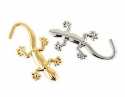 Lot of 2 Gold & Silver 3D Geico Gecko Car Truck Emblem Badge Decal ...
