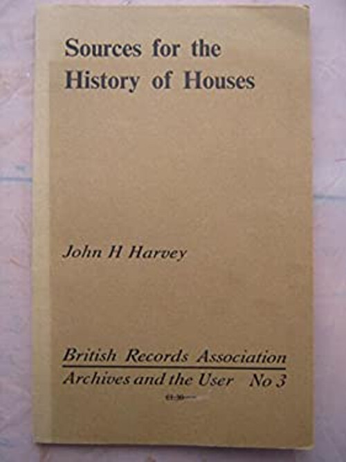 Sources for the History of Houses Paperback John Harvey | eBay