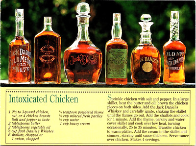 Postcard Recipe Intoxicated Chicken Photo Special Commemorative Bottles ...