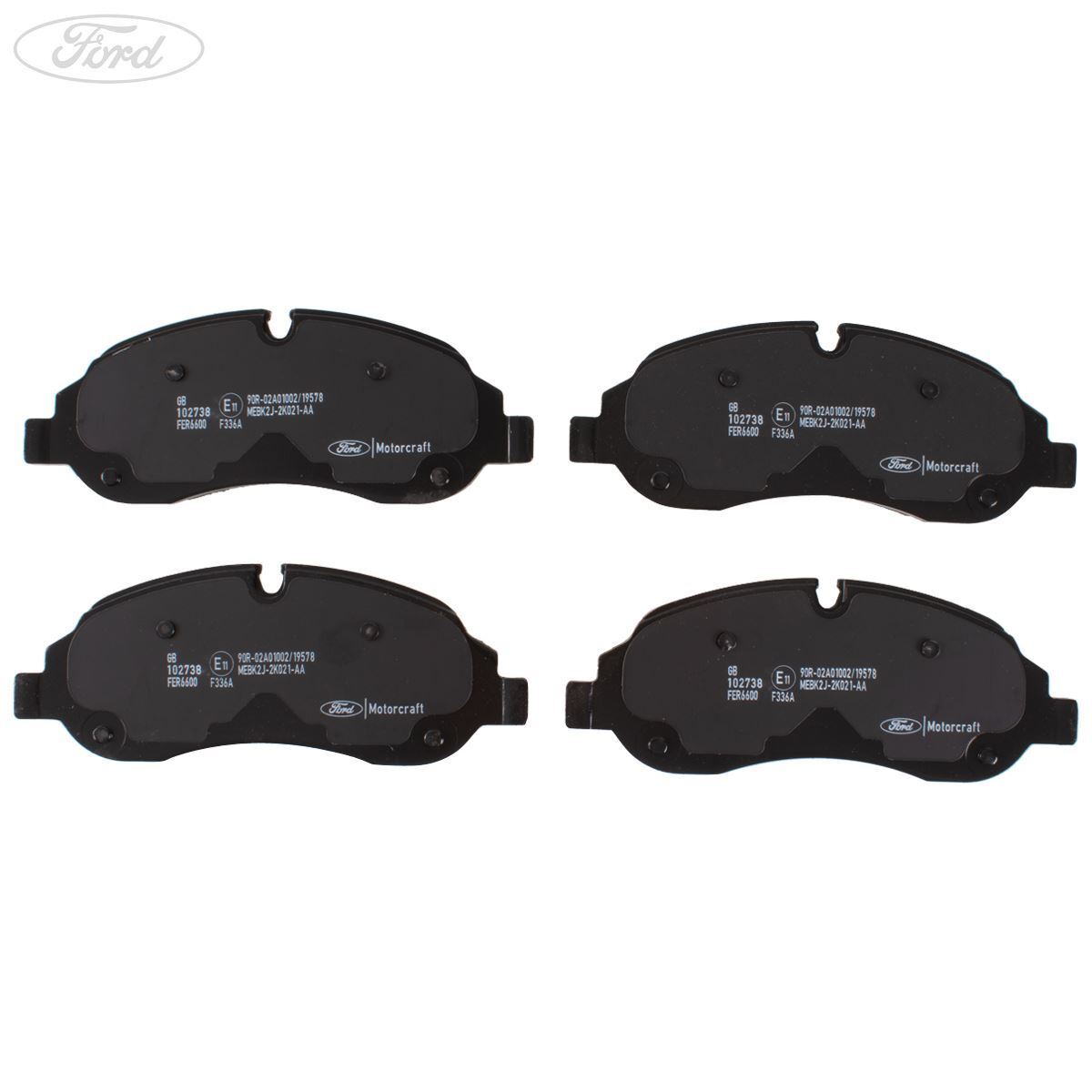 Genuine Ford Transit Mk8 Custom Motorcraft Front Brake Pads 2014-2018 ...