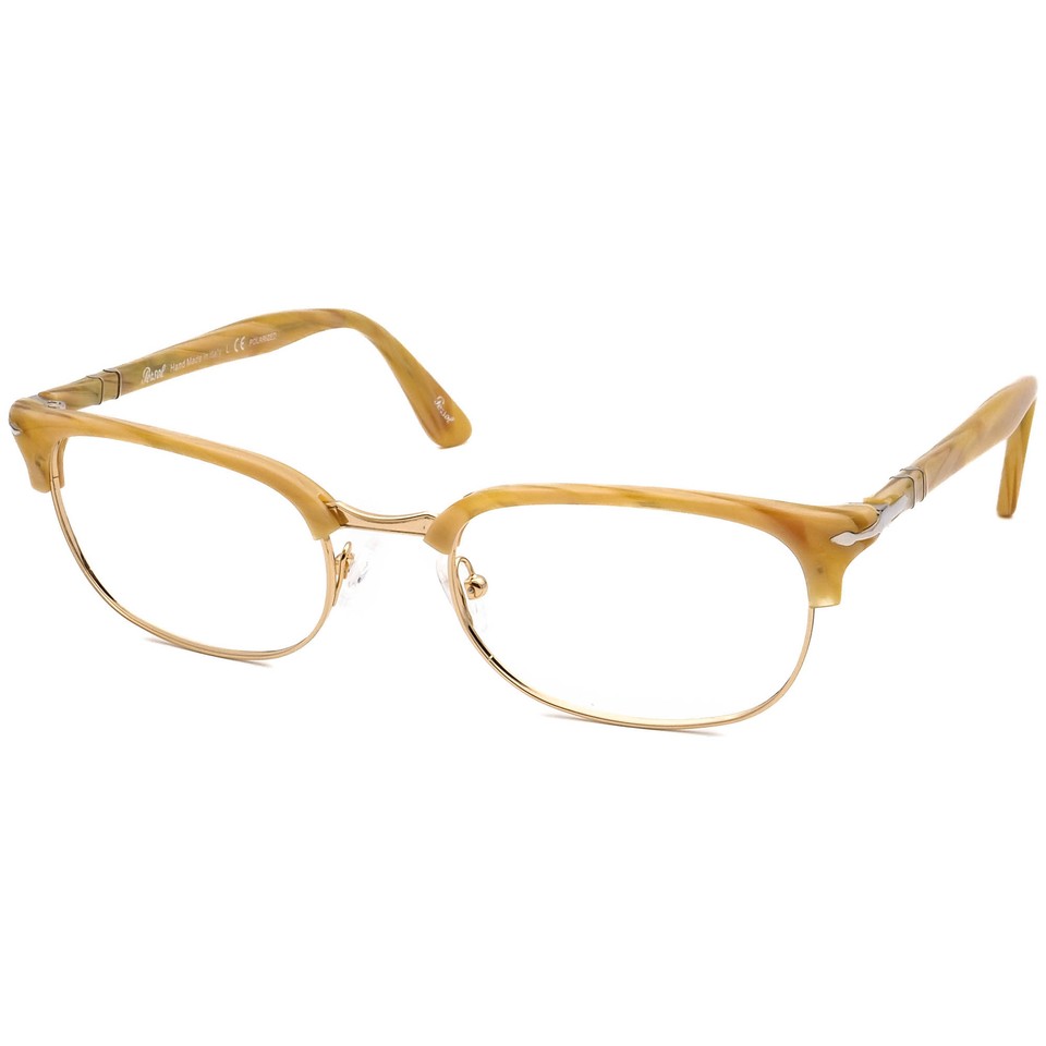 Persol Sunglasses Frame Only 8139-S 1046/S3 Gold Horn Square Italy 52mm ...