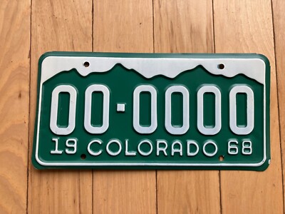 1968 Colorado Sample License Plate | eBay