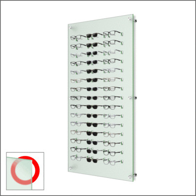 Wall mount Acrylic Optical Frame Display with Hardware - In Glass Look ...