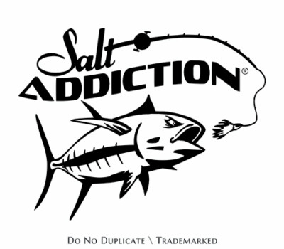 Saltwater fishing decal,Salt Addiction Brand sticker,tuna,offshore,life ...