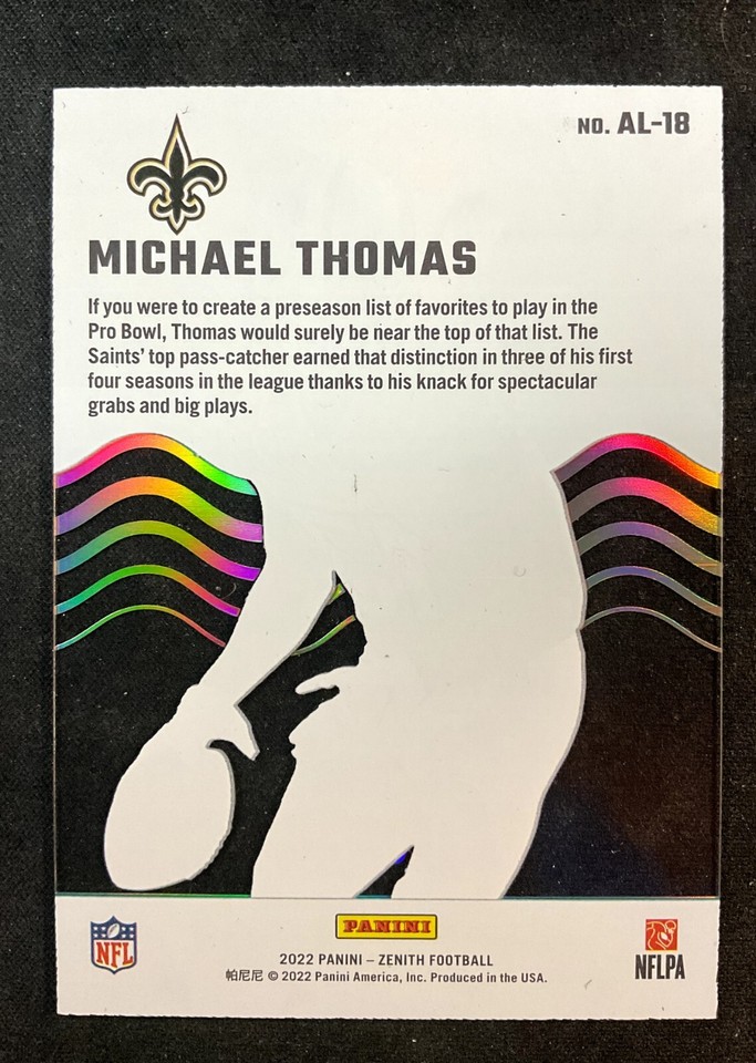 2022 Panini Zenith Aloha #18 Michael Thomas New Orleans Saints SSP Case ...