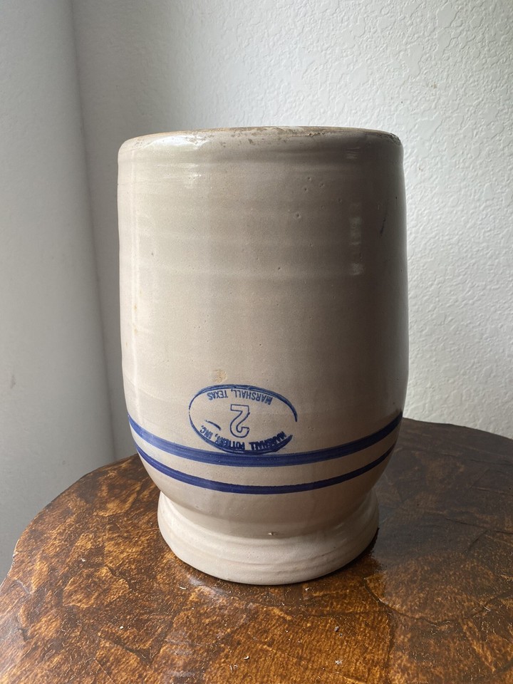 Vintage Marshall Pottery Texas Stoneware Number 2 Crock Butter Churn ...
