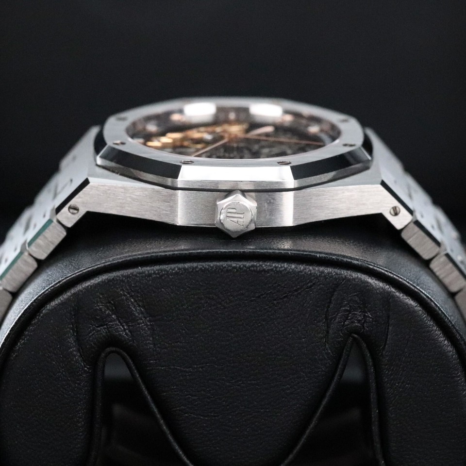 Audemars Piguet Royal Oak 41mm Openwork Skeleton Steel Double Balance ...