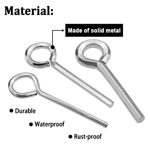 15pcs 1/8 Standard Hex Dogging Key With Full Loop black metal Wrench ...