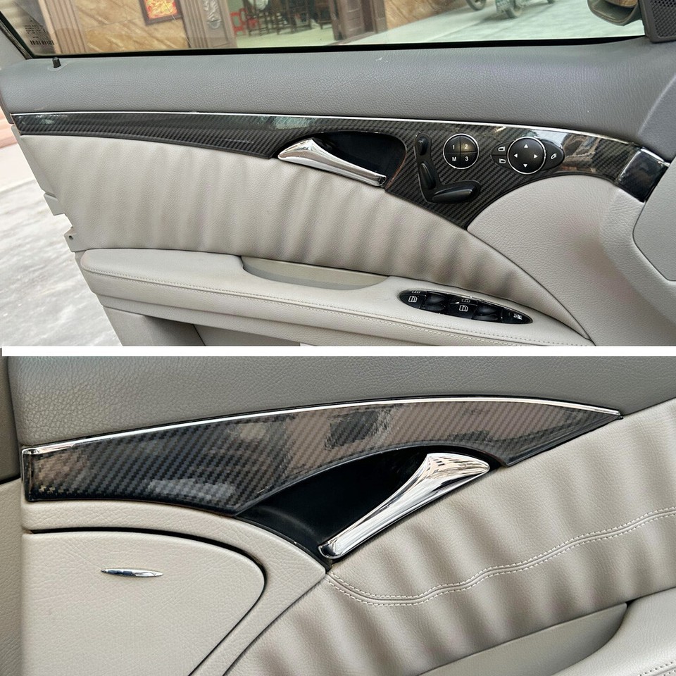 For 2003-2008 Benz E Class W211 5D Carbon Fiber Sticker Inner Panel ...