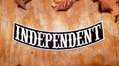 INDEPENDENT BIKER ROCKER PATCH 12"X3" motorcycle jacket leathers fits ...