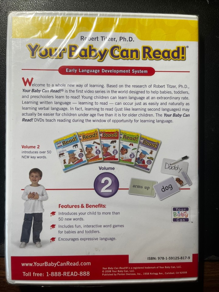 Your Baby Can Read Early Language Development System Volume 2 DVD ...
