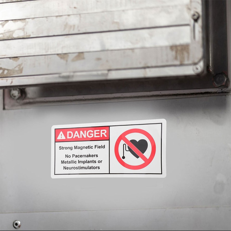 2 Pcs No Metallic Implants Label Magnetic Field Decal | eBay UK
