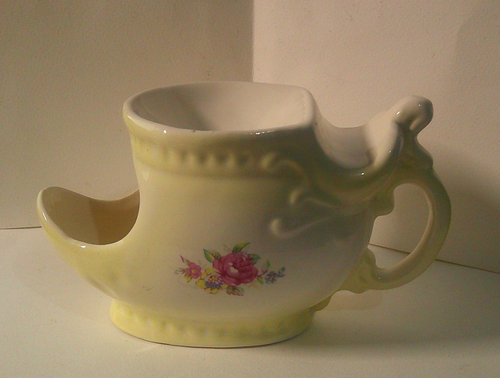 Antique Porcelain Shaving Scuttle Mug Cup Rose Floral Design Yellow ...