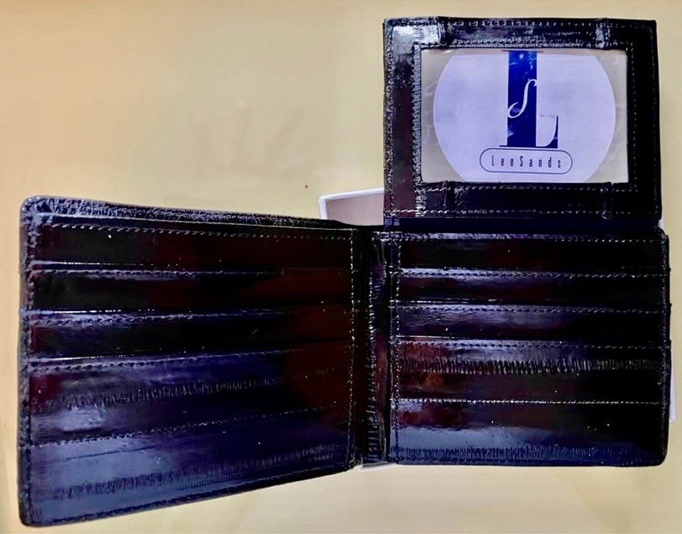 Lee Sands Genuine Eel Skin Bi Fold Wallet ~ NEW In Box ~ FREE Same Day ...