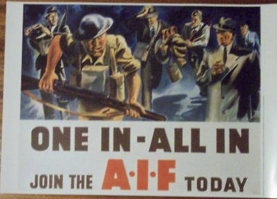 WW2 AUSTRALIAN ARMY RECRUITING POSTER - ONE IN ALL IN NEW A3 SIZE ...