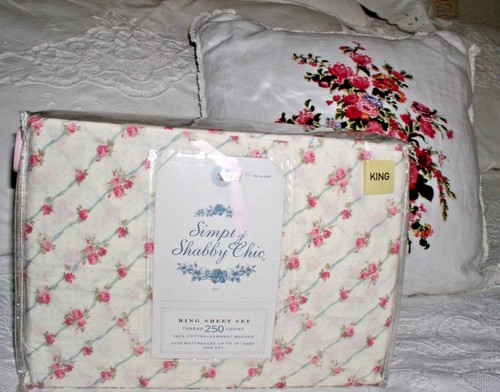 Simply Shabby Chic Parlor KING Sheet Set NEW by Rachel Ashwell | eBay