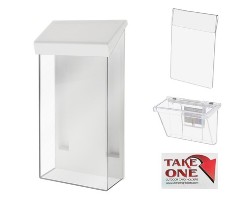 Mobile Outdoor Brochure Flyer & Business Card Holders Take One Display ...
