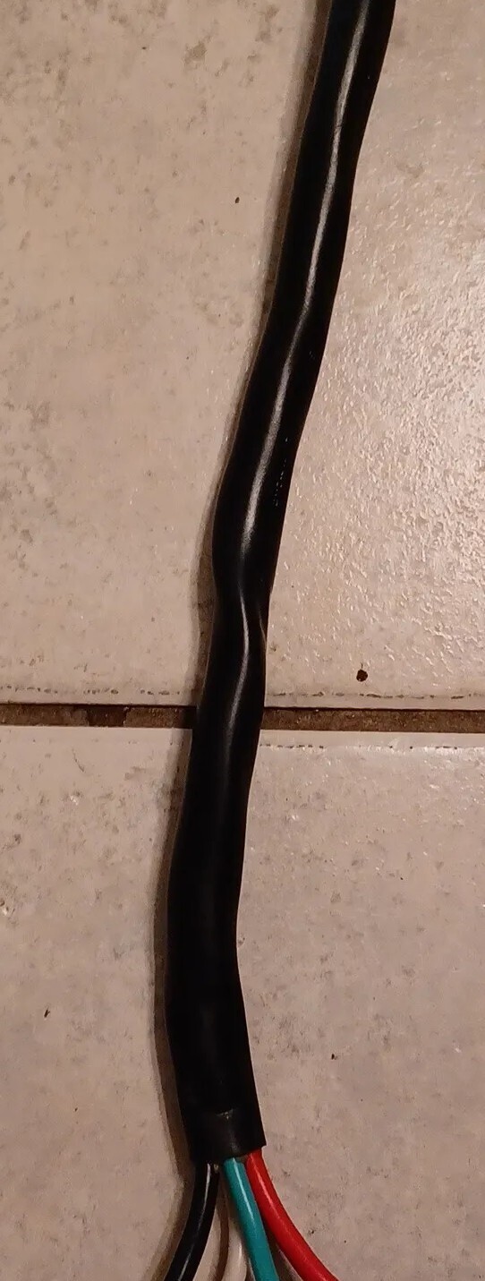 4' 4 Prong Black Rubber Dryer / Stove 220 CordFrom Philippines E72389-F ...