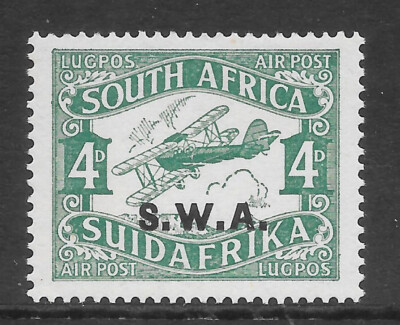 SOUTH WEST AFRICA 1930. Sc #C3; Sg #72. Air post - Biplane in flight ...