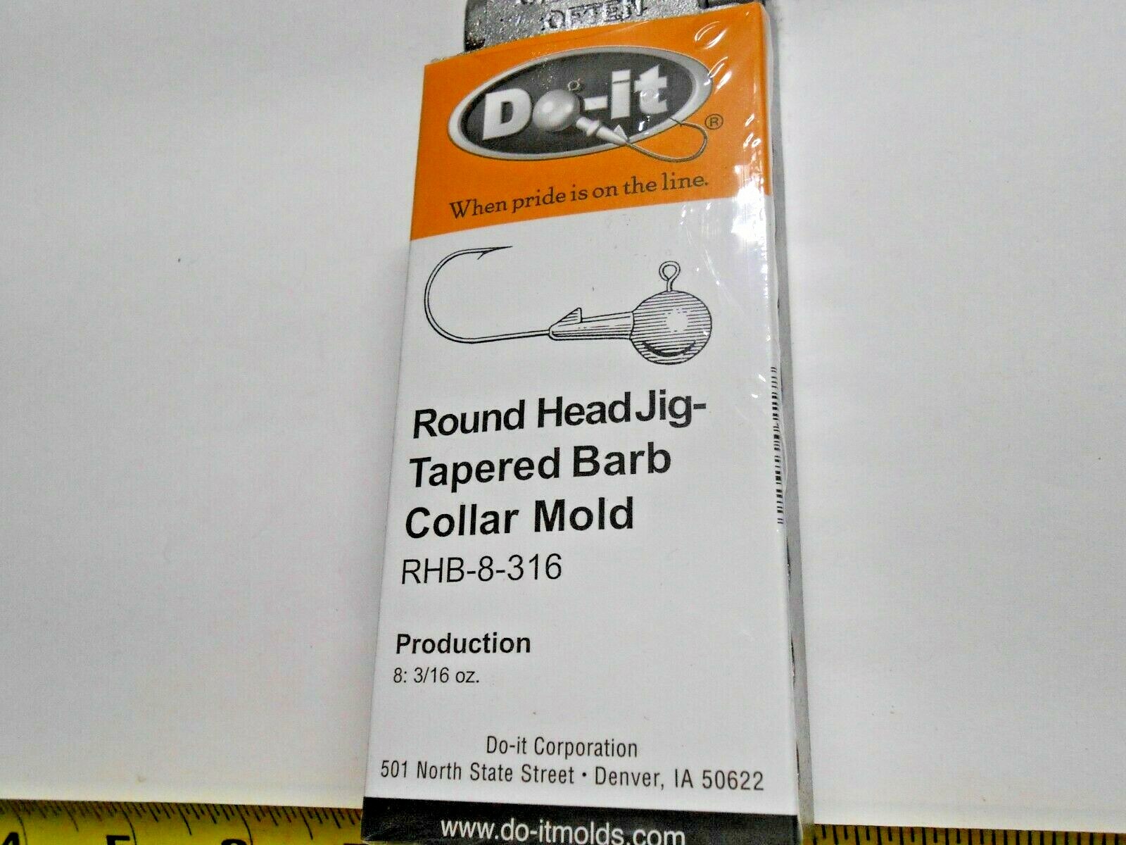 3117 Do-It Round Head Jig Tapered Barb Collar Mold 3/16 Oz I Combine ...