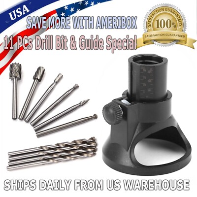 Dremel Rotary Multi Tool Cutting Guide HSS Router Drill Bits Set ...